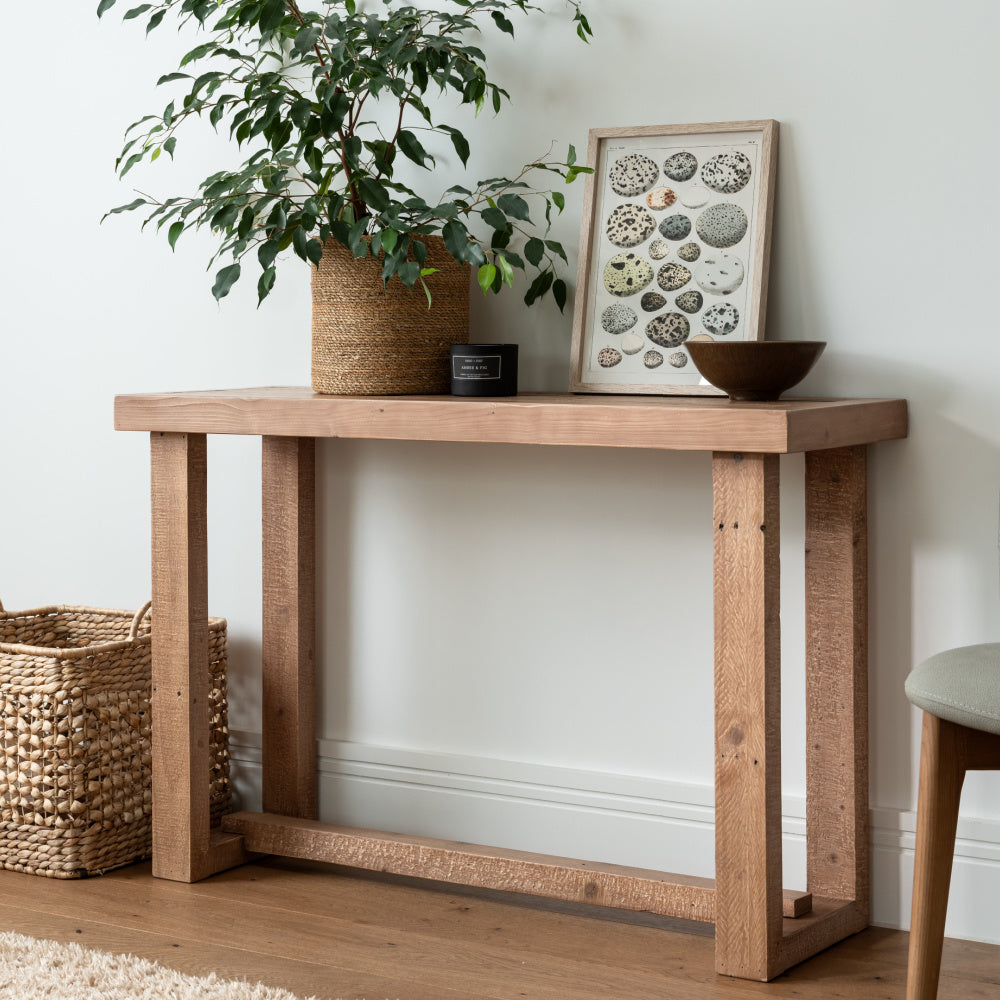 Oakley Reclaimed Wood Console Table in Rustic Buff Finish !New ...