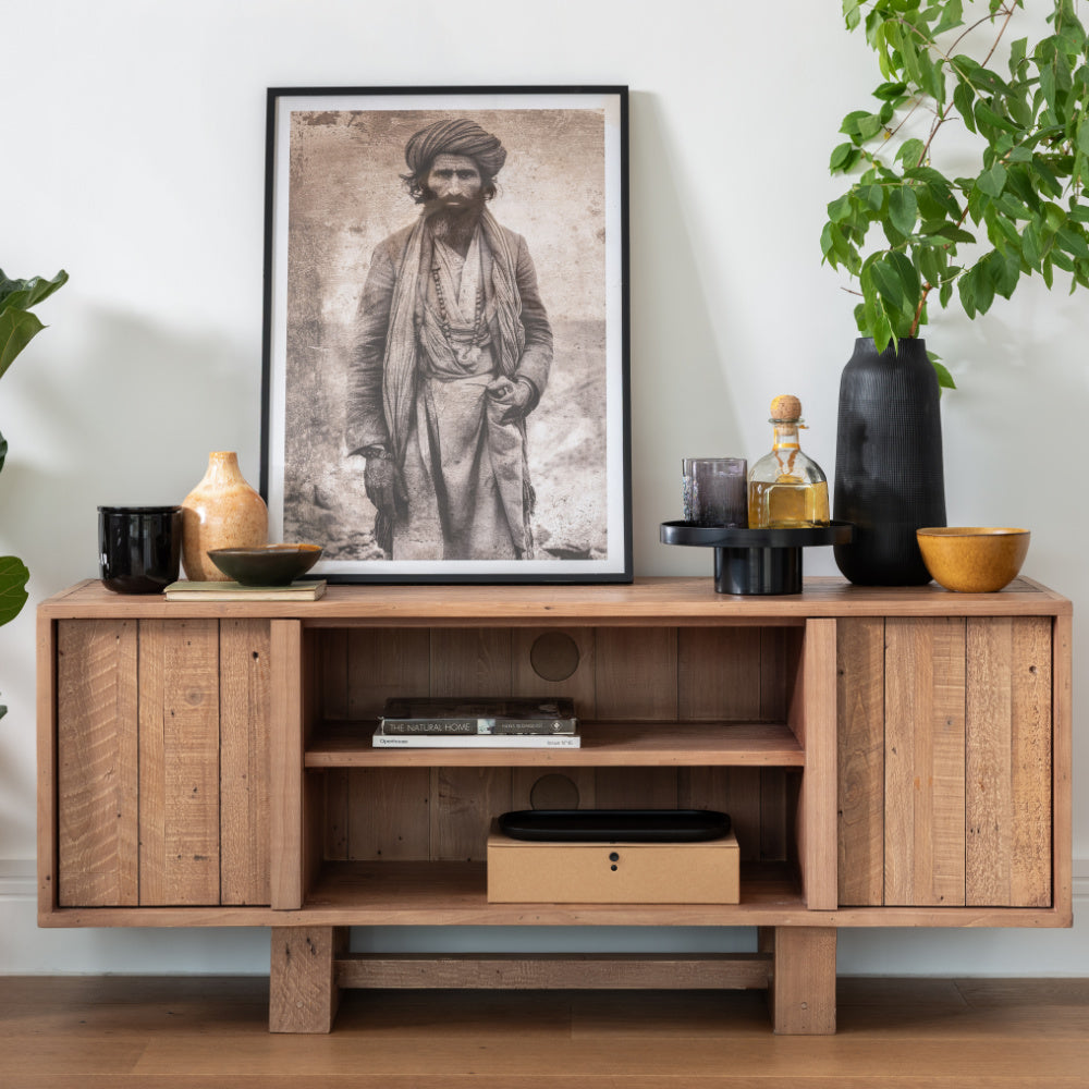 Oakley Reclaimed Wood TV Unit in Rustic Buff Finish !New! — hopofurniture