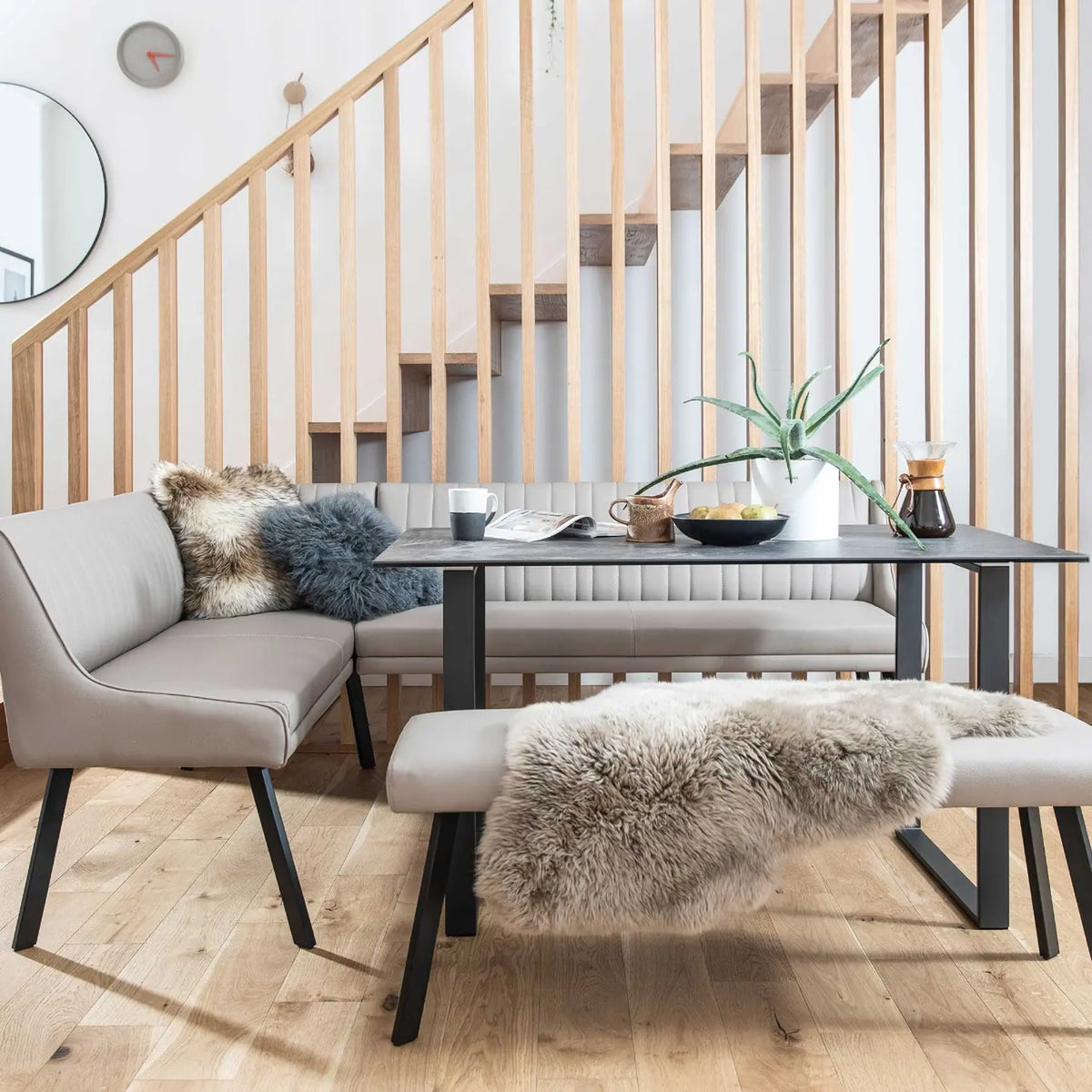 Chloe Corner Bench Set RHS — hopofurniture
