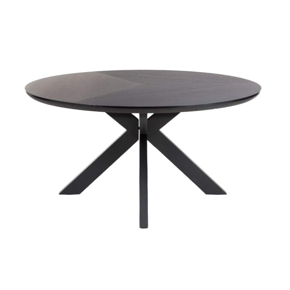 Boston Round Table 1500mm – Black – hopofurniture