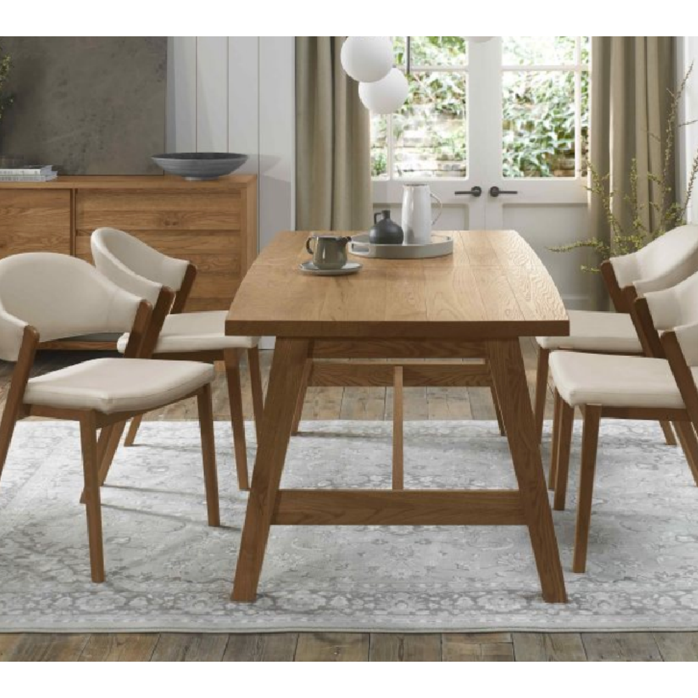 Camden Weathered Oak & Peppercorn 4-6 Seater Dining Table — hopofurniture