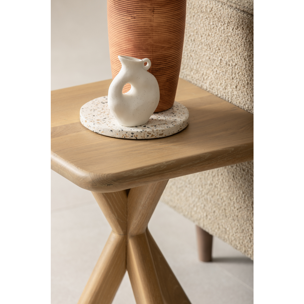 Flynn Natural Oak Side Table — hopofurniture