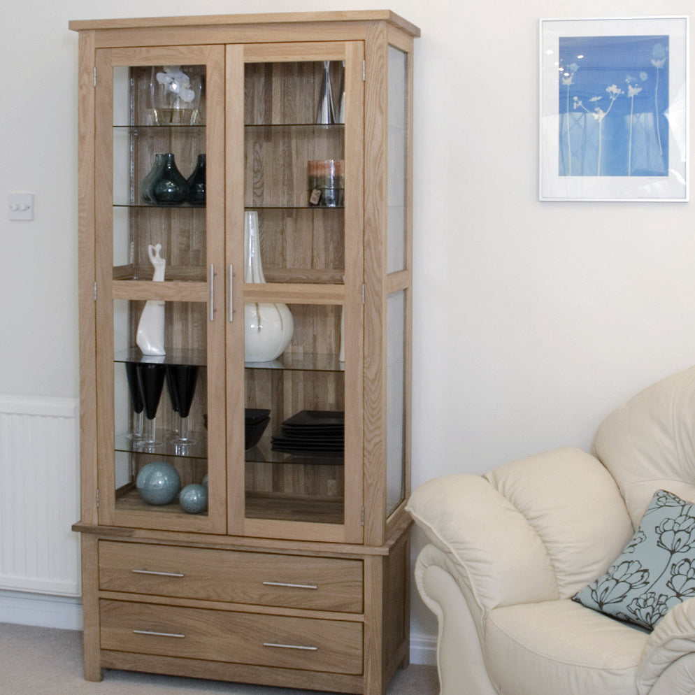 Opus Oak Display Cabinet — hopofurniture